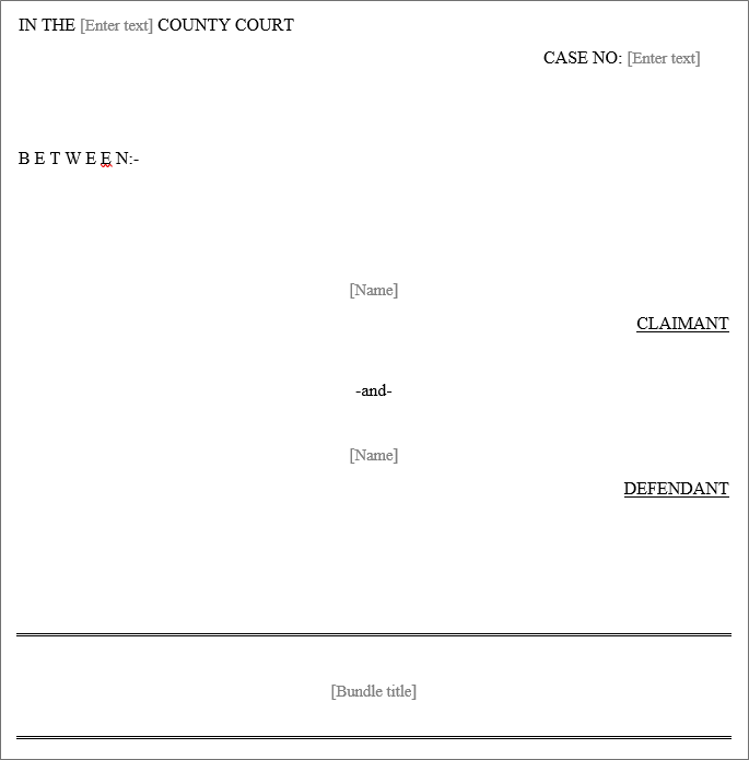 Cover page example templates