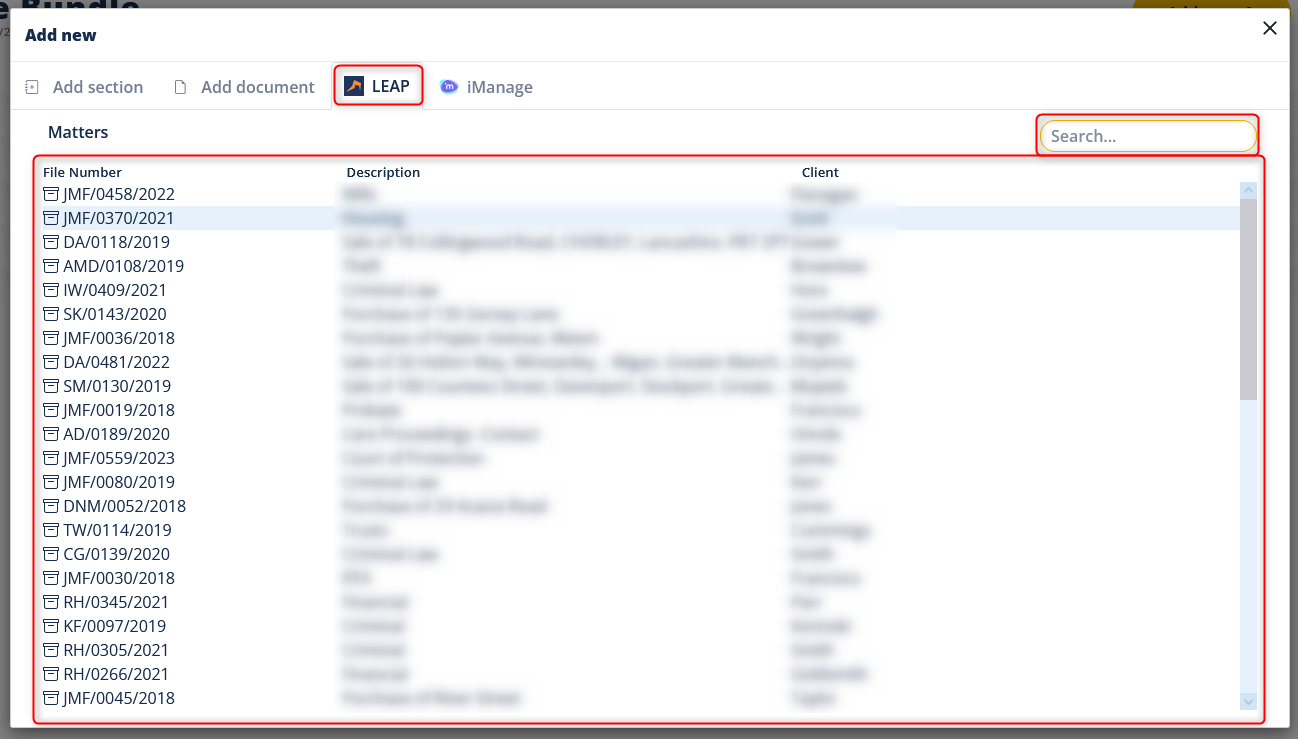 How to add LEAP documents to your bundle